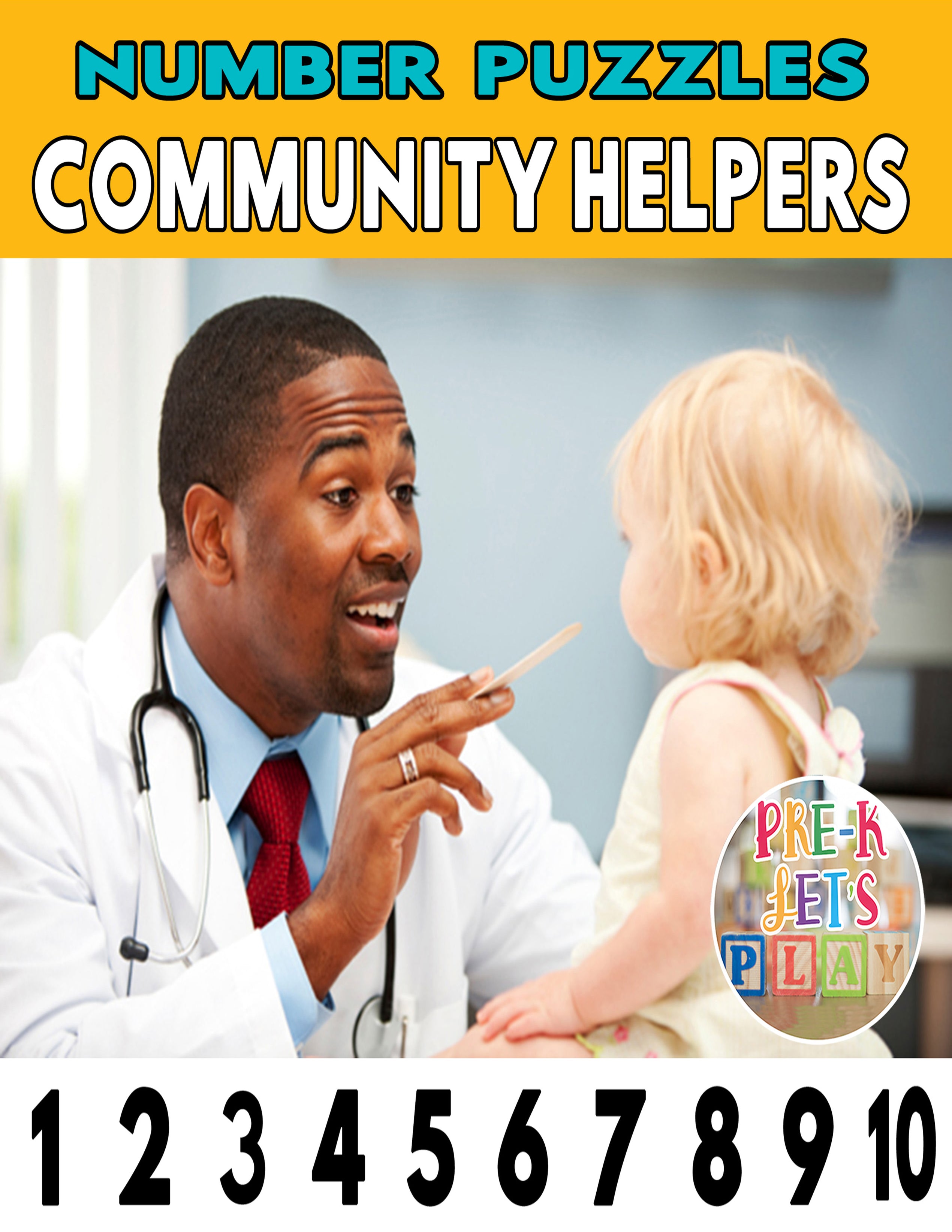 Community helpers Number Strip Puzzles | Number Order Sequencing & Ski ...