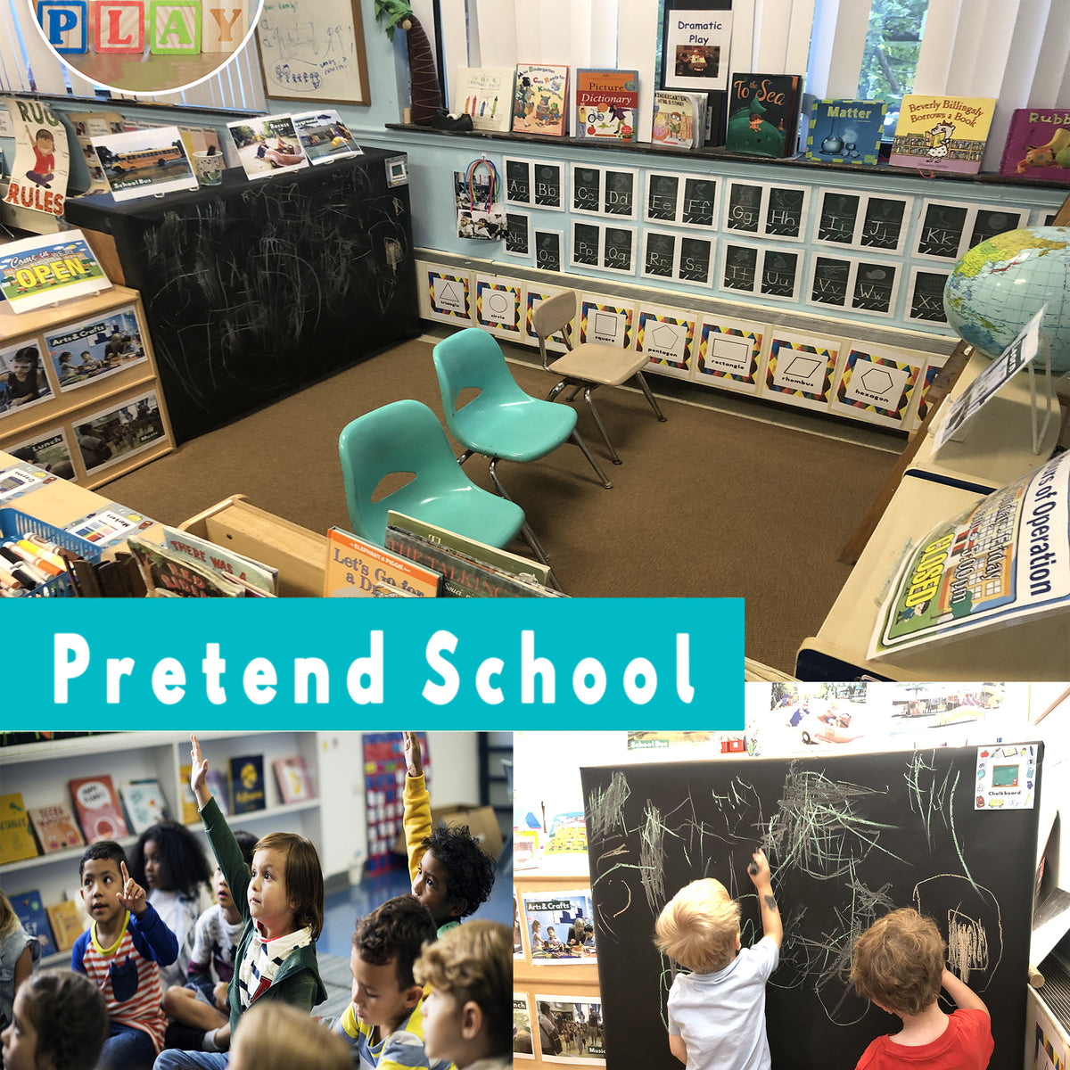 Pretend School Dramatic Play Center | Imaginative Play Printables | Pre ...