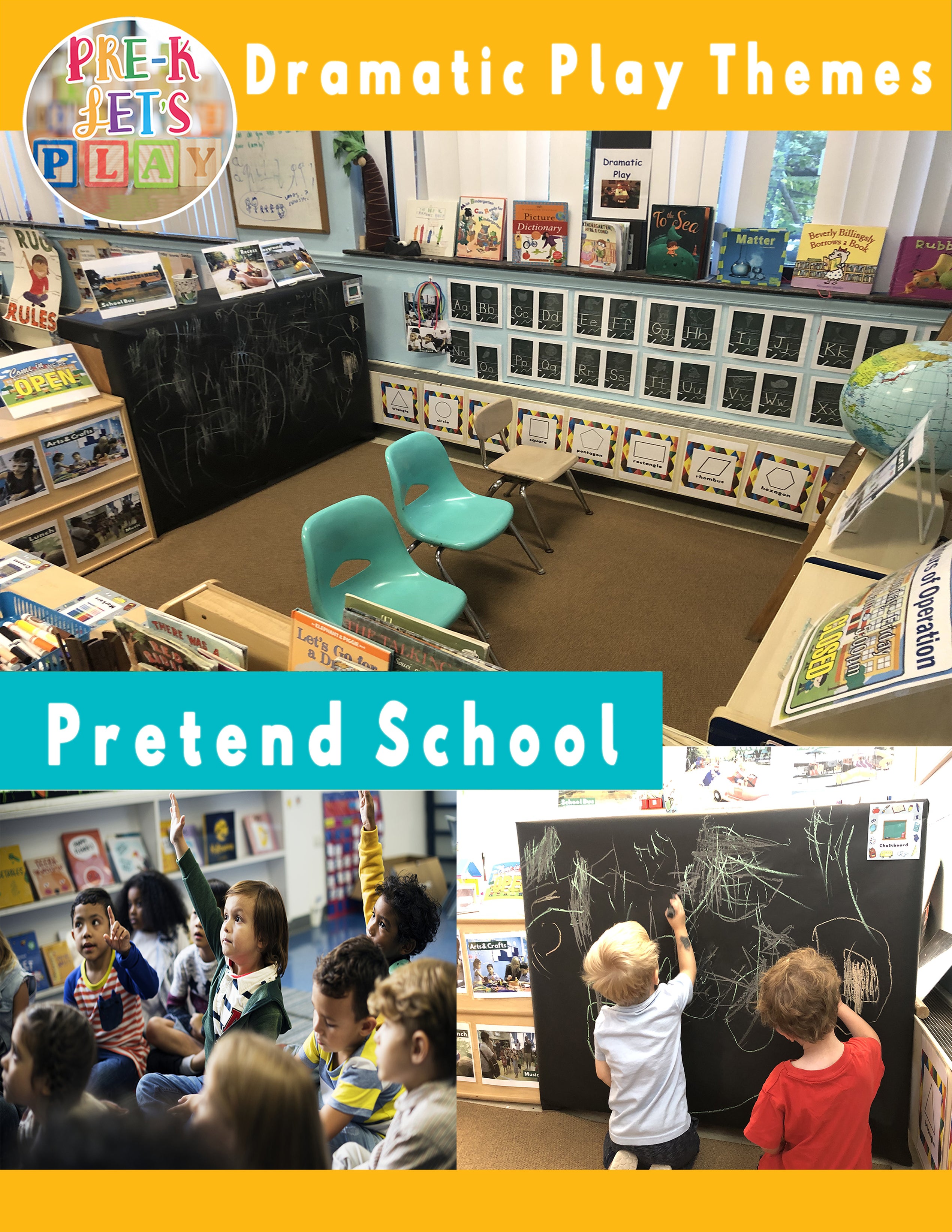 Pretend School Dramatic Play Center | Imaginative Play Printables | Pre ...