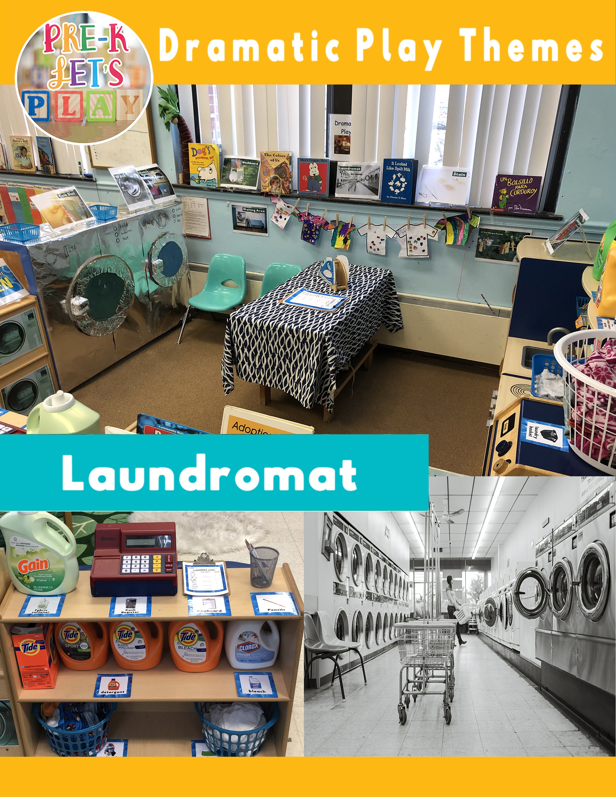 Dramatic Play Laundry Visuals and Printables for Pretend Play (Laundro ...