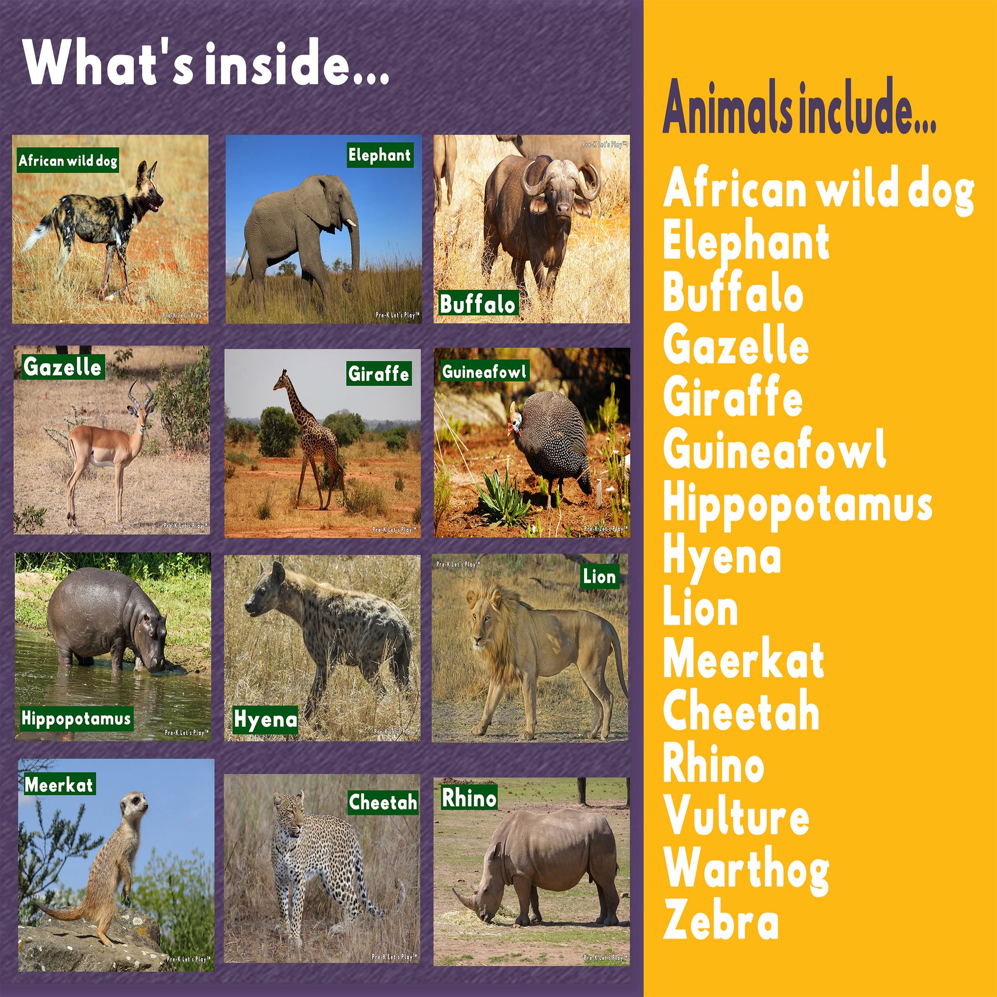 Grasslands Animals | Printable Math Pattern Block Templates | Pre-K Let ...