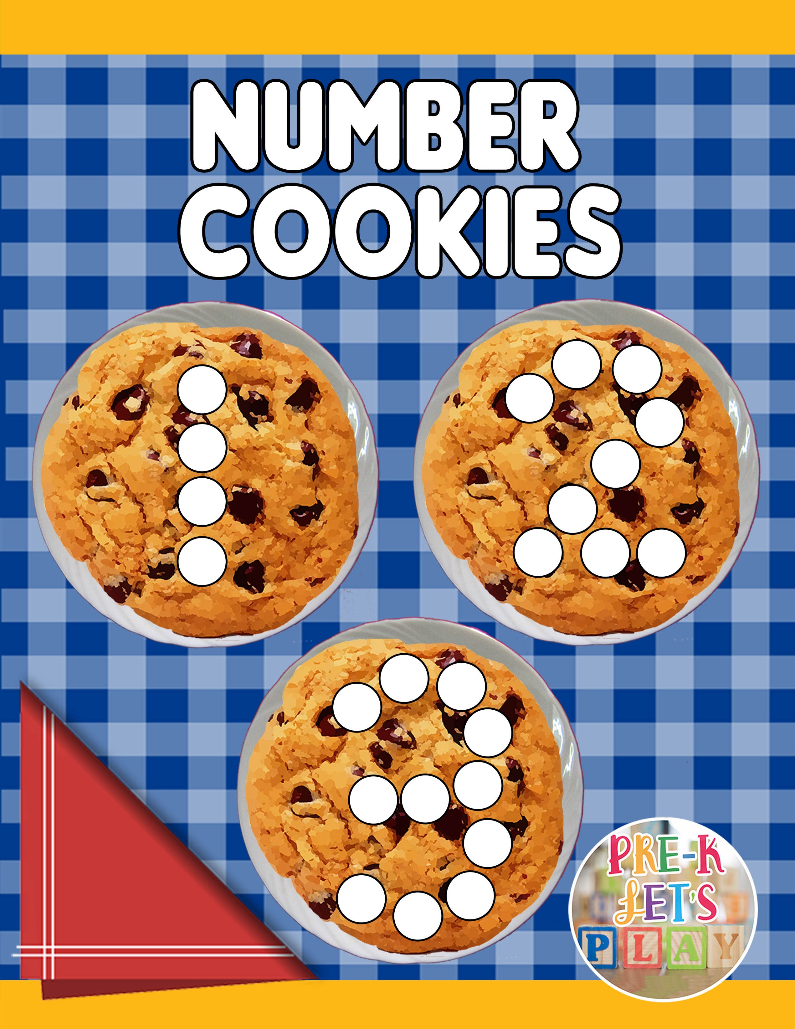 Cookie Number Playdough Mats for Sensory Play (1-10) | Pre-K Let's Play