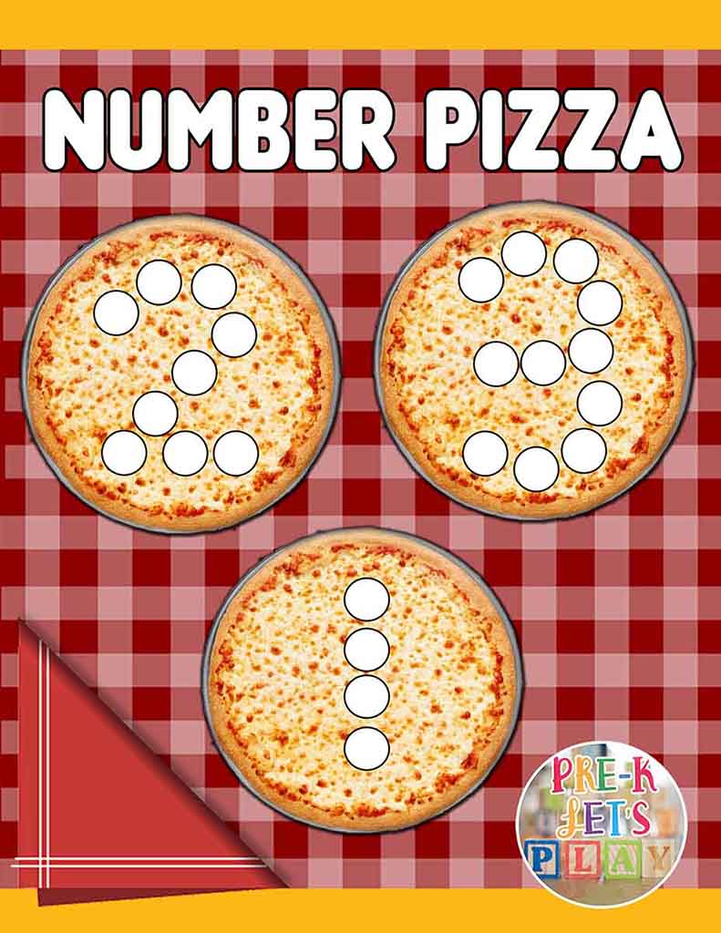 Making Pizza Pretend Play | Number Playdough Mats | Sensory Playdough ...