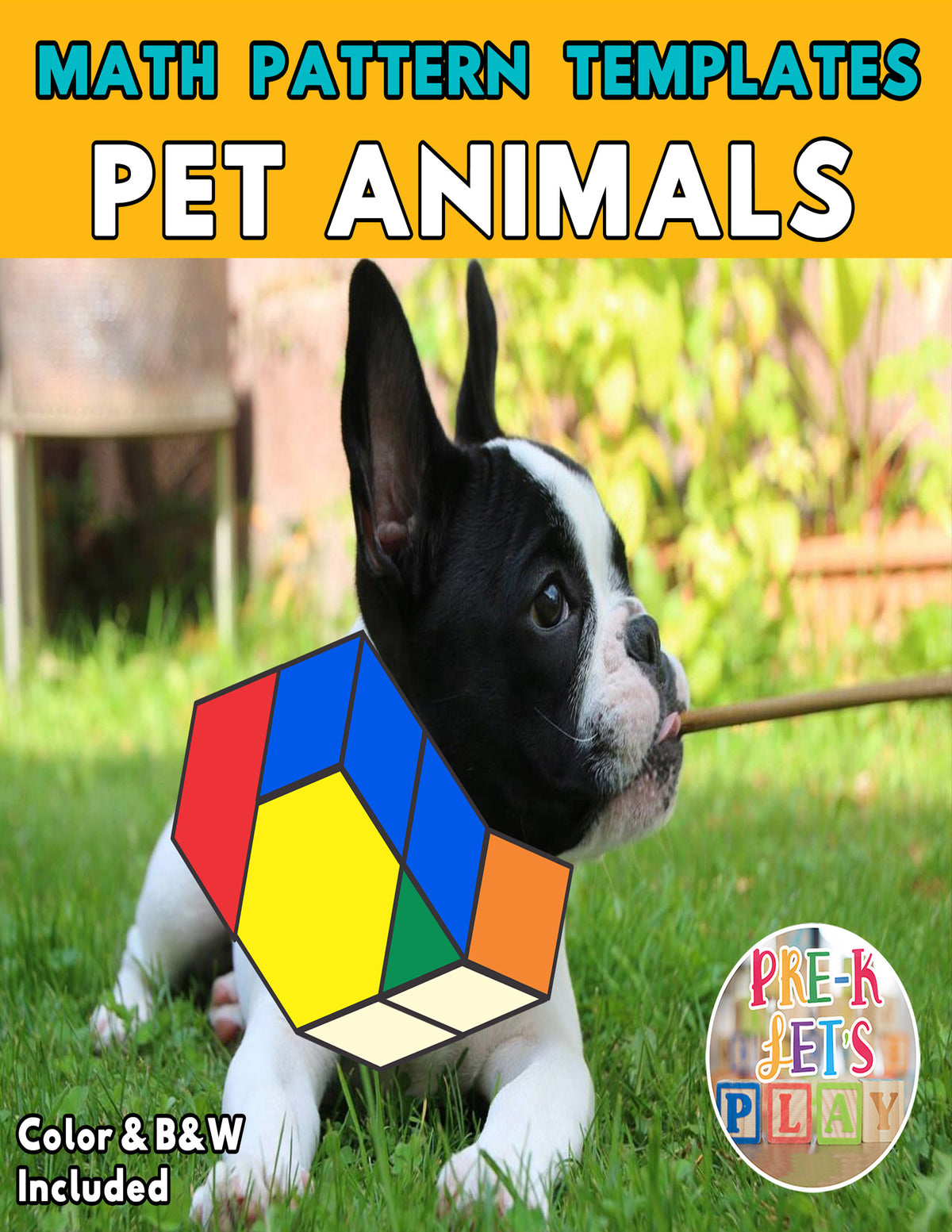 Pets | Printable Math Pattern Block Templates | Pre-K Let's Play